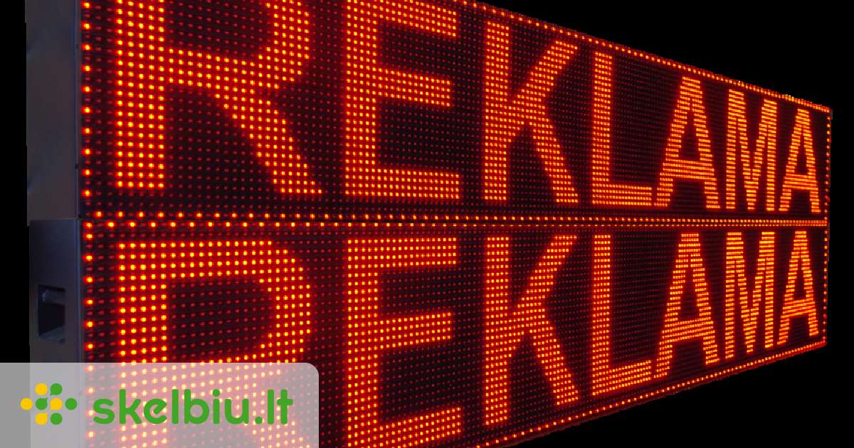 LED reklama LED švieslentės LED Display bėgančias - Skelbiu.lt