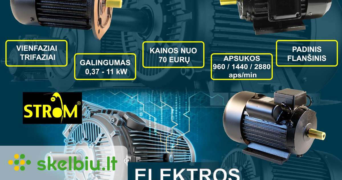 asinchroniniai varikliai skelbimai - Skelbiu.lt