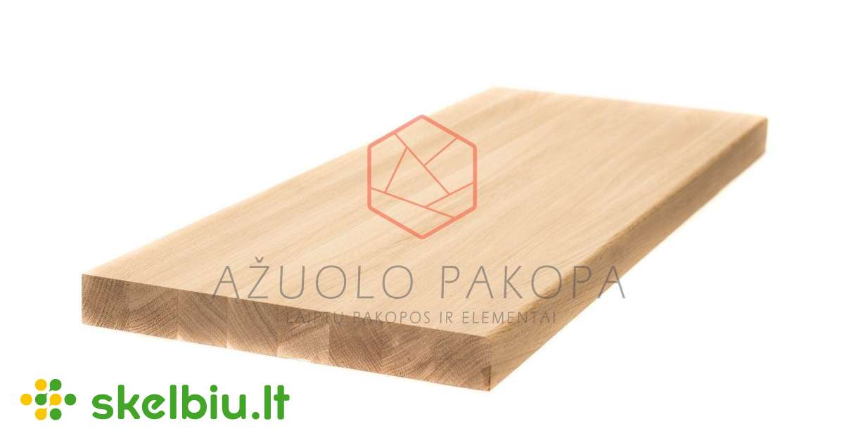 Ąžuolo/uosio pakopos, stalviršiai, palangės. - Skelbiu.lt