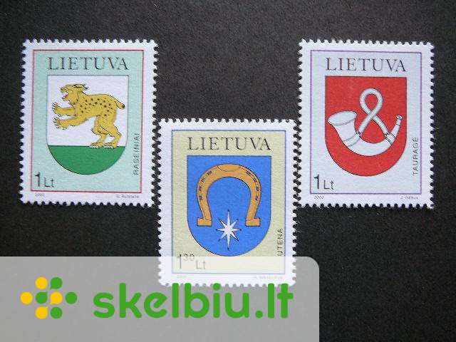Lietuva 2000 Miestu herbai svarus lit739/1s - Skelbiu.lt