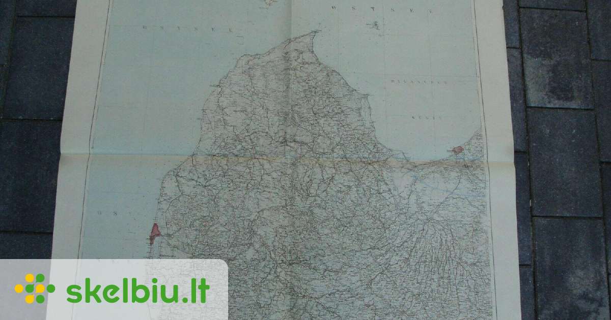 Žemėlapis 1915 m. (Windau, Dunamunde, Libau, Riga) - Skelbiu.lt