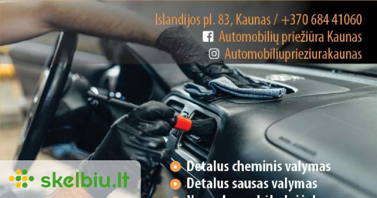 Automobilių cheminis salono valymas Kaune Nuo 40€ - Skelbiu.lt