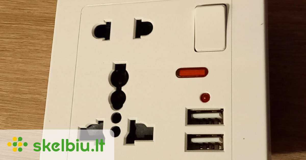 Rozetė potinkinė su 2xusb jungtimis - Skelbiu.lt