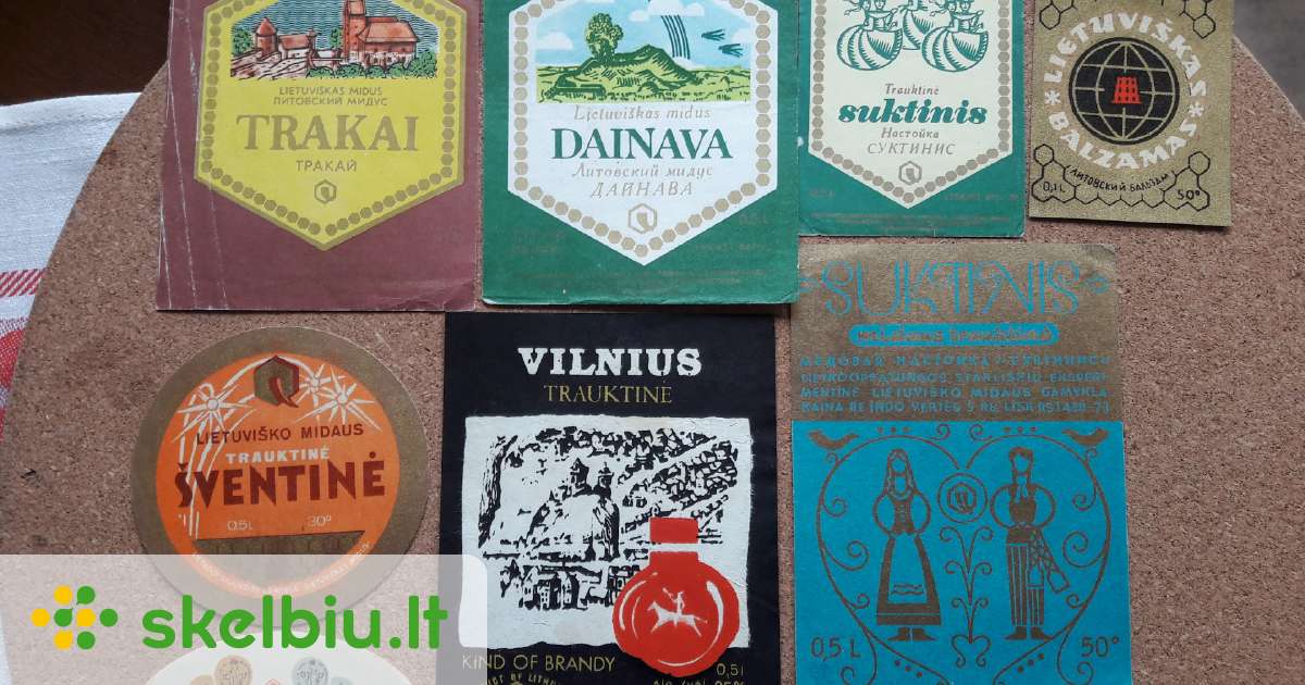 Alkoholio etiketės,stakliškių Midus, - Skelbiu.lt