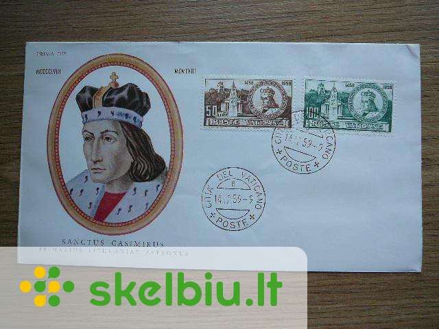 Vatikanas Sv. Kazimieras Lietuva 1959 Fdc591v - Skelbiu.lt