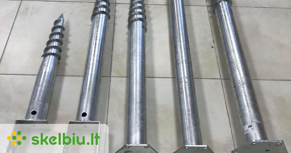 Sraigtiniai / įsukami poliai Pigiai + Pristatymas - Skelbiu.lt