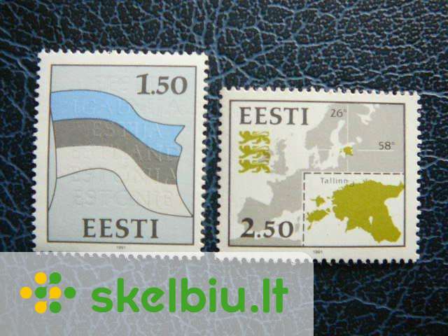 Veliava Zemelapis Estija 1991 svarus es174/5S - Skelbiu.lt