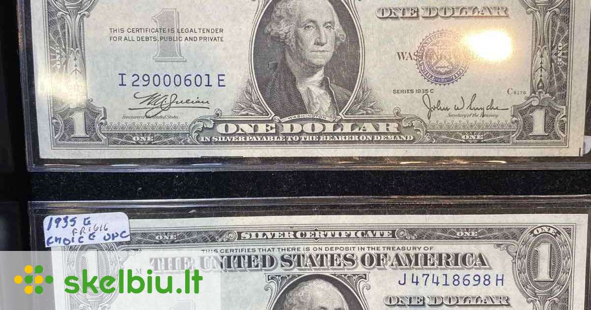 1 doleris 1935 m. ir 1957 replc unc - Skelbiu.lt