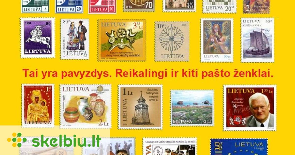 Pašto Ženklai Lietuviški - Skelbiu.lt