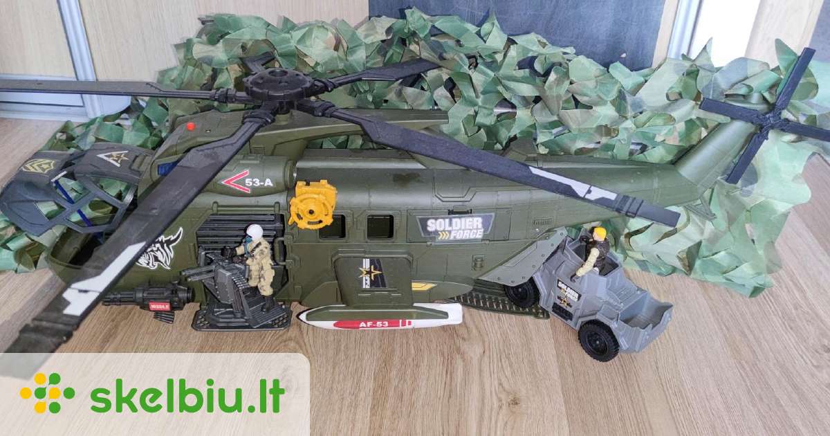 Žaislinis karinis Sraigtasparnis / Malunsparnis - Skelbiu.lt