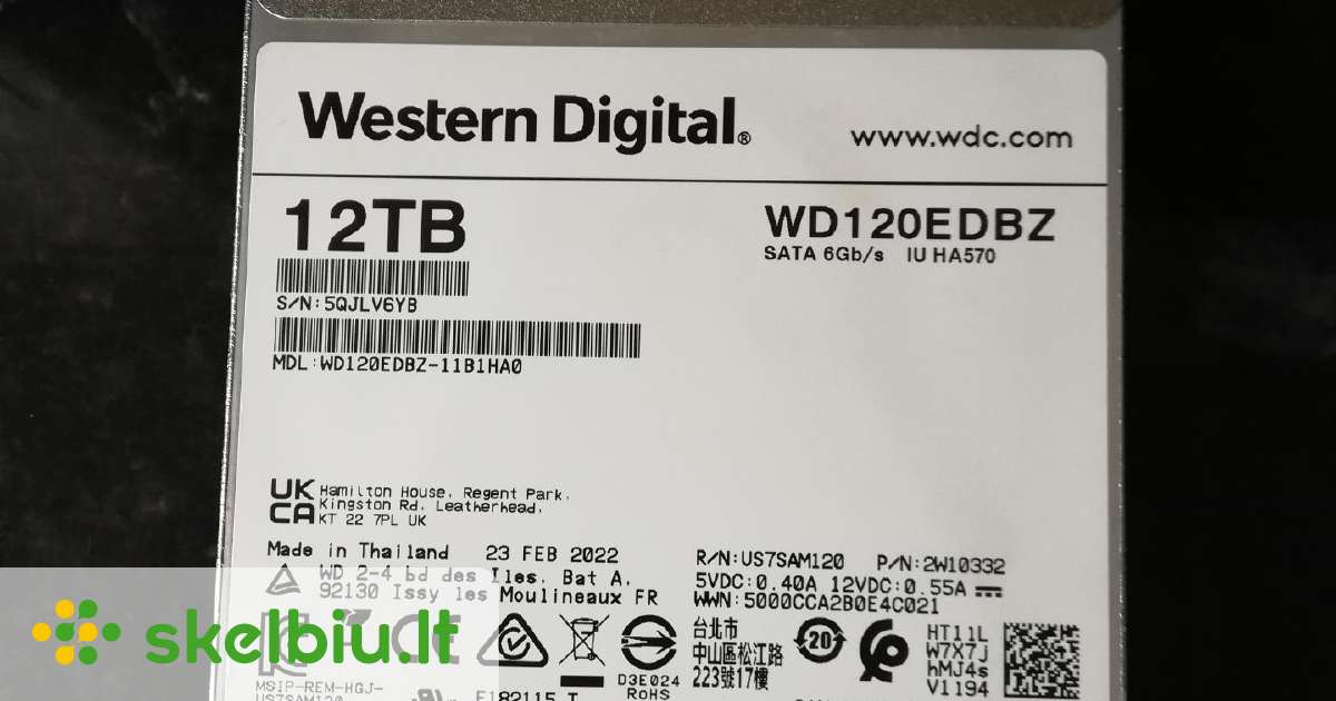 12tb hdd skelbimai - Skelbiu.lt