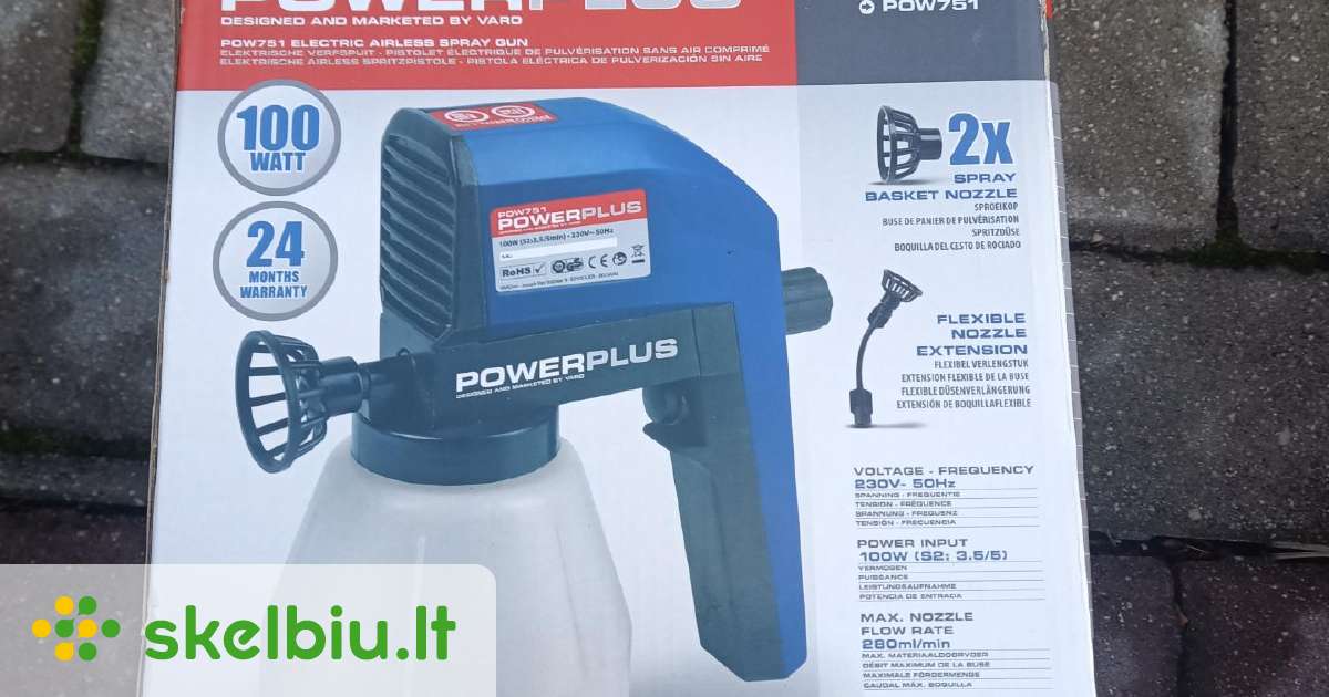 Dažų purkštuvas Power Plus Pow751 - Skelbiu.lt