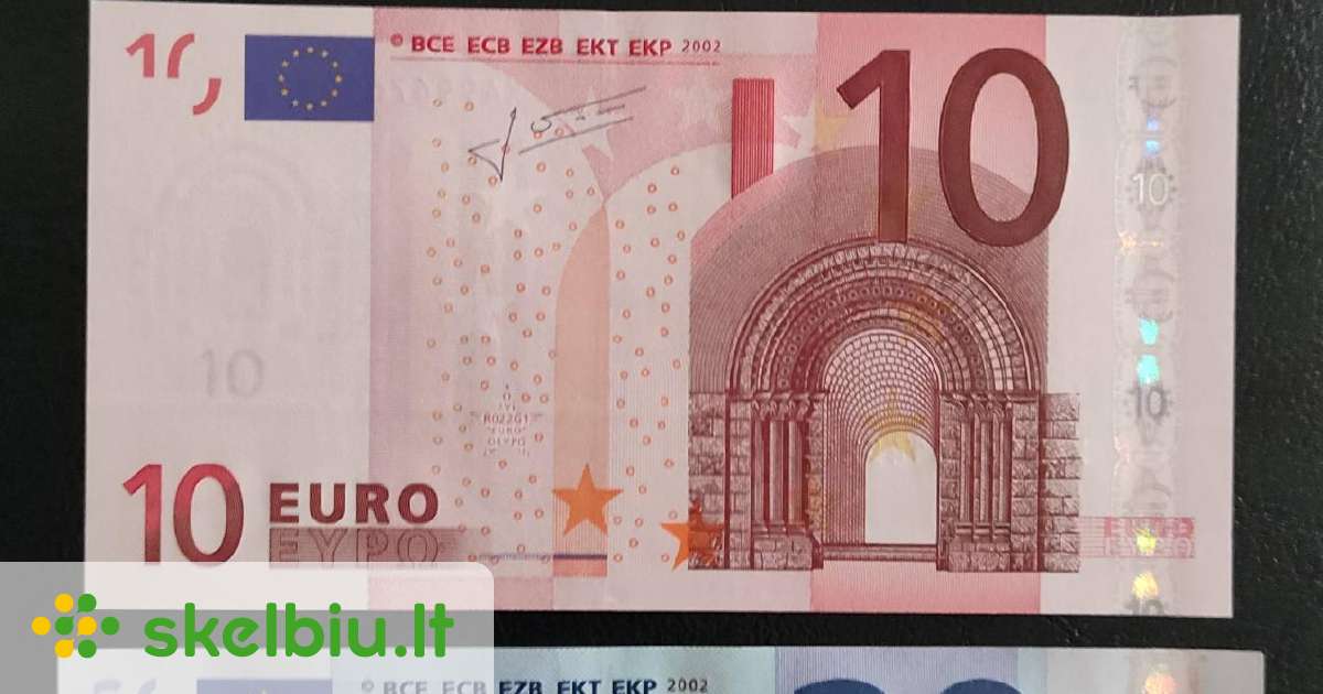 5,10,20 Eur 2002 m. Seno tipo visi unc stovio - Skelbiu.lt