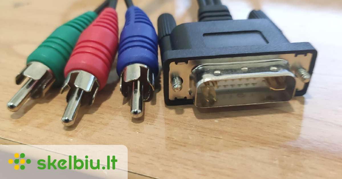 Dvi - 3 Rgb Rca kabelis - Skelbiu.lt