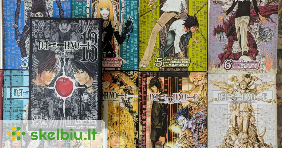 Death Note anime manga vol 1-13 komiksai full set - Skelbiu.lt