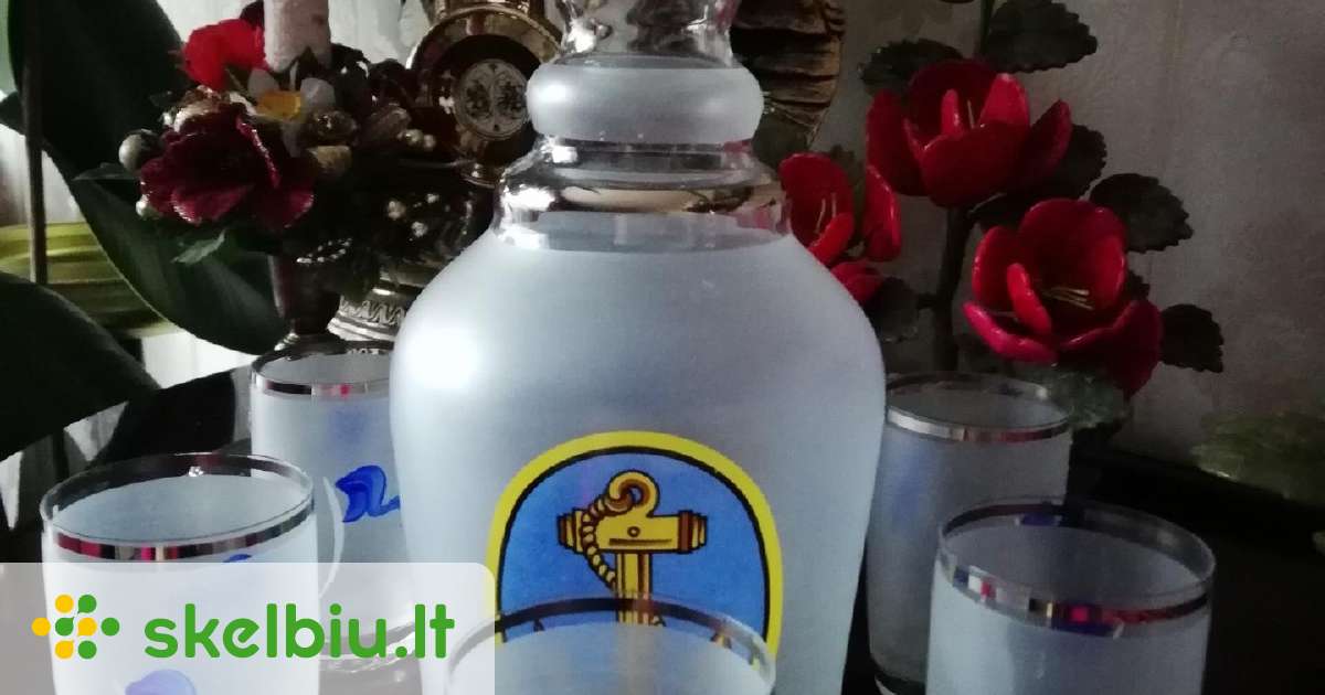 Čekiškas grafinas su taurėm - Skelbiu.lt