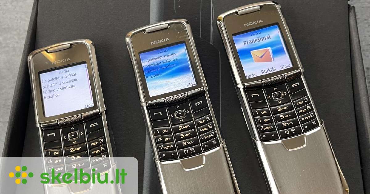 Nokia 8800 Gun Metal ( Made in Germany ) - Skelbiu.lt