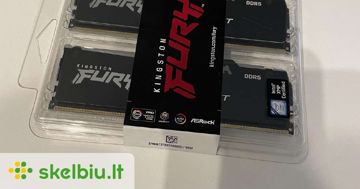Kingstone fury ddr5 2x8gb 5600mt/s nauji - Skelbiu.lt