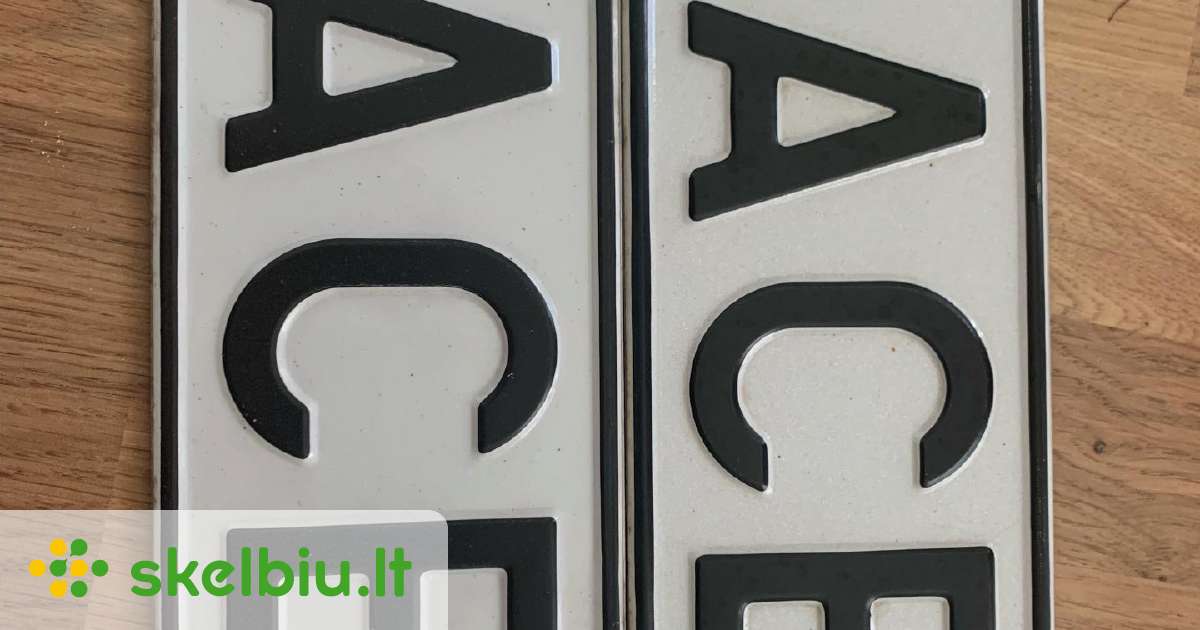 Automobilio numeriai - Skelbiu.lt