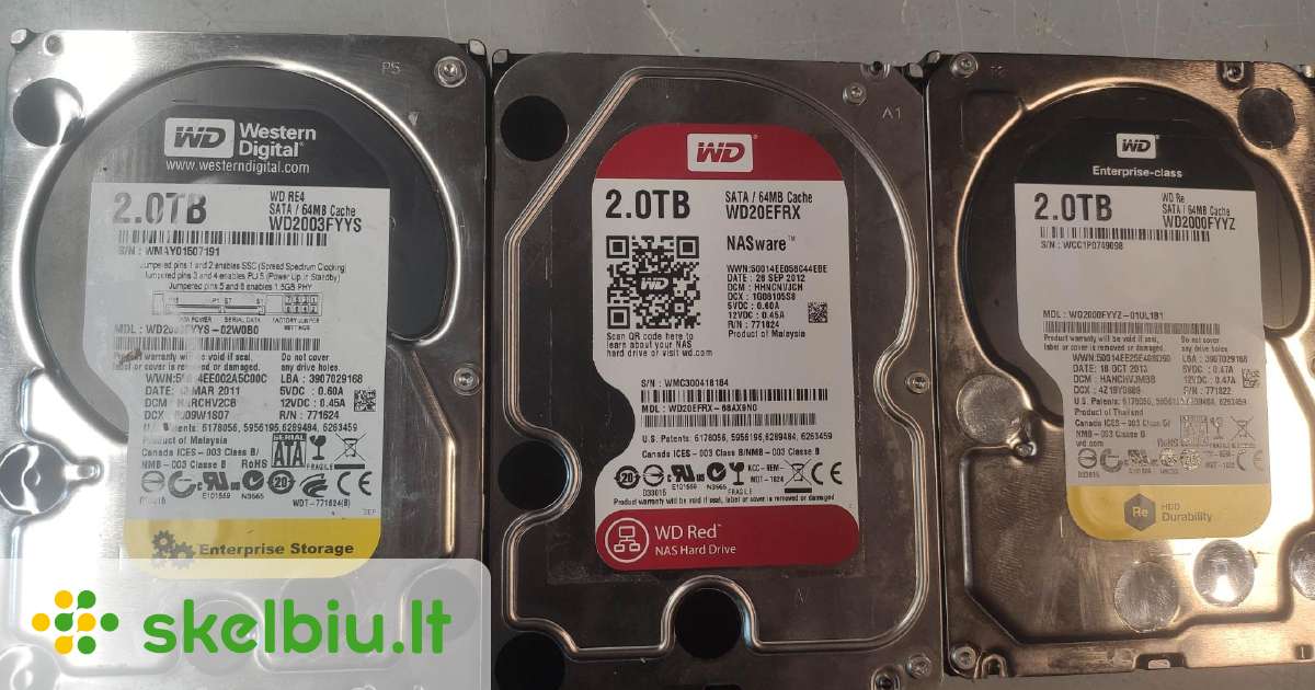 2tb diskai- su labai mažu išdirbiu - Skelbiu.lt