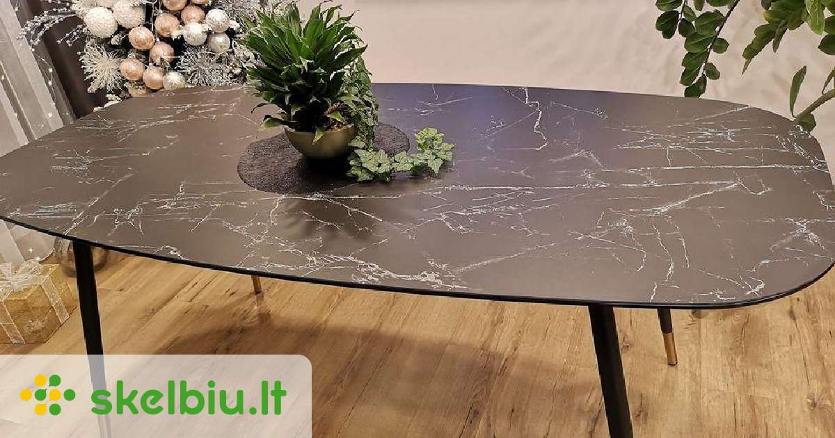 Naujas Valgomojo stalas Grūdinto stiklo stalviršis - Skelbiu.lt