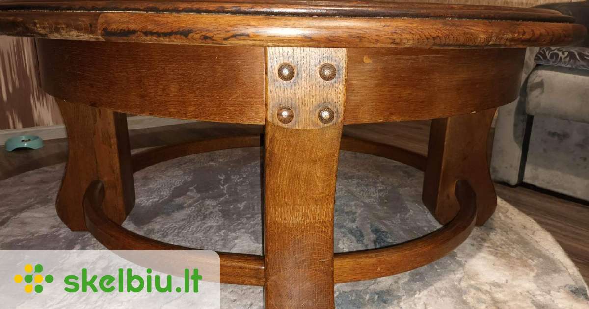 Azuolinis masyvus stalas - Skelbiu.lt