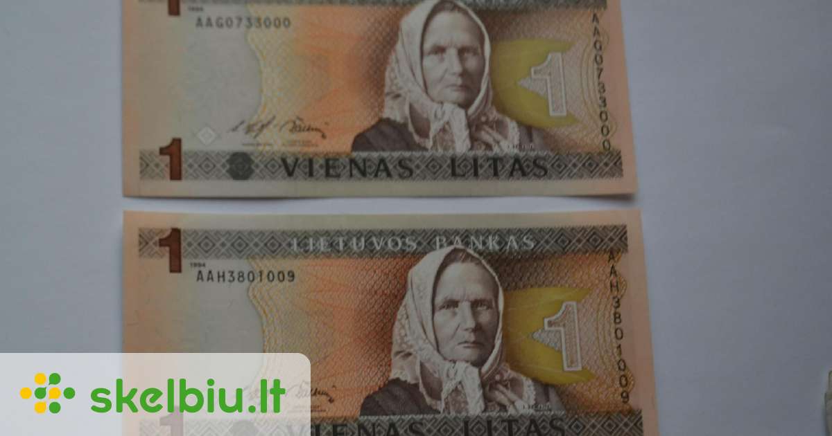 1 litas 1994 m.zemaite .Unc - Skelbiu.lt