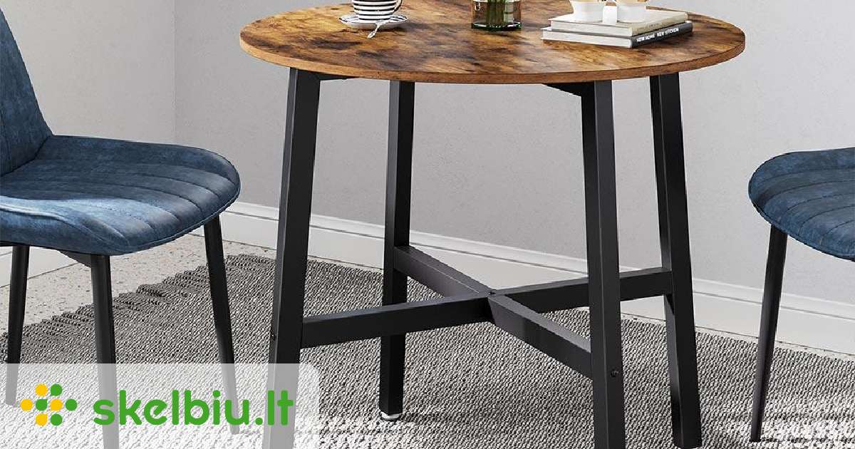 Apvalus valgomojo stalas 80 x 75 cm. (O x A) - Skelbiu.lt