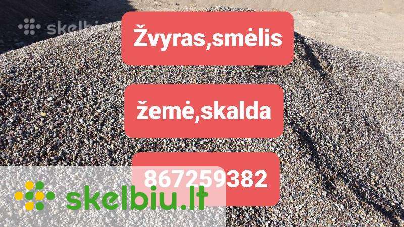 Atveza,žvyra,žeme,skalda,smėli, 1-6m2 Gera Kaina. - Skelbiu.lt