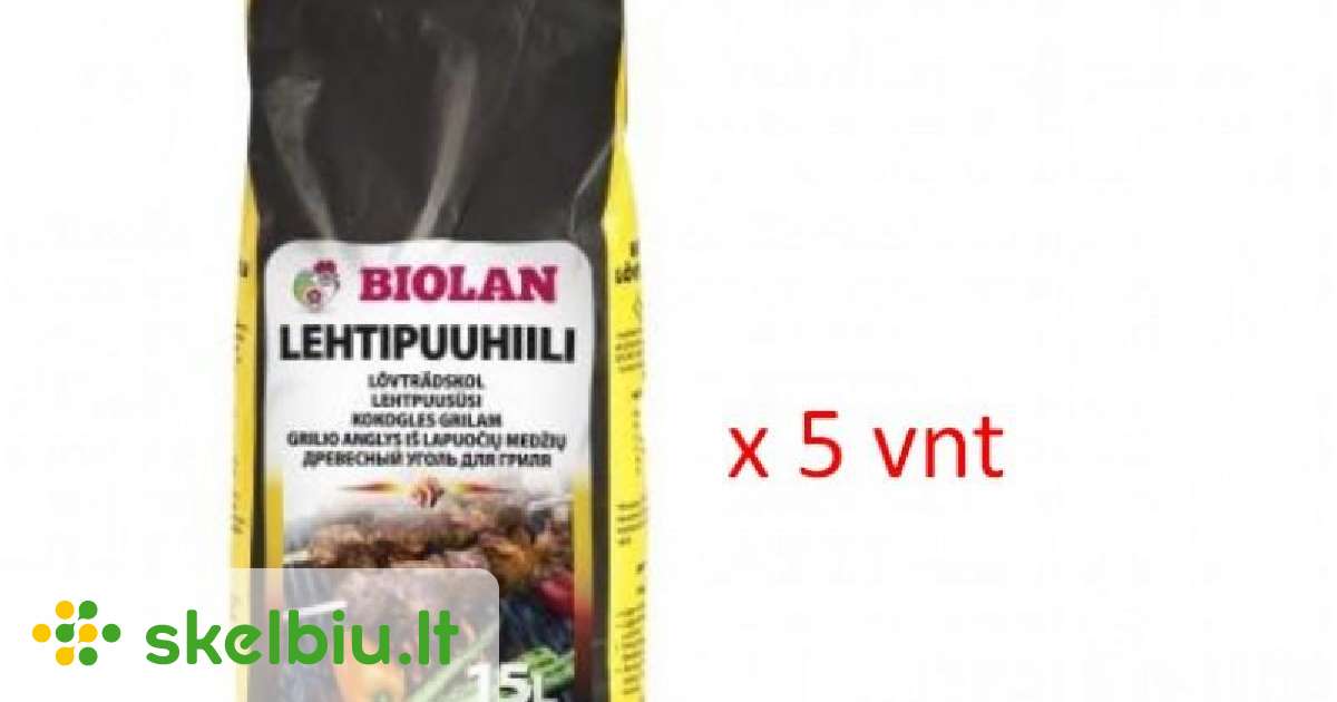Kepsninės anglys Biolan 15 litrų - Skelbiu.lt