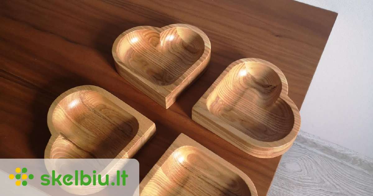 Azuoliniai indai, širdutes. - Skelbiu.lt