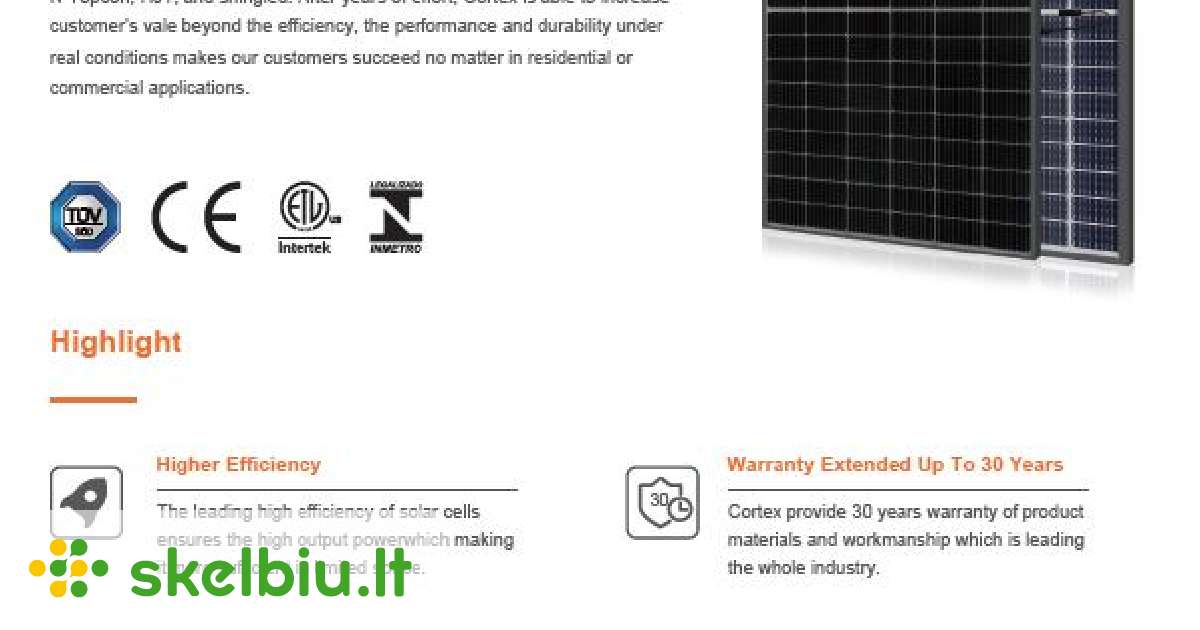 saules moduliai 425w skelbimai (2 psl.) - Skelbiu.lt