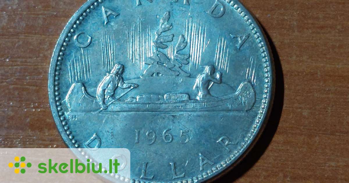 Kanada 1 doleris 1965 sidabras - Skelbiu.lt