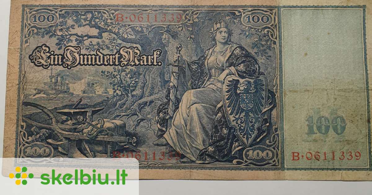 1908 m Vokietijos banknotas - Skelbiu.lt