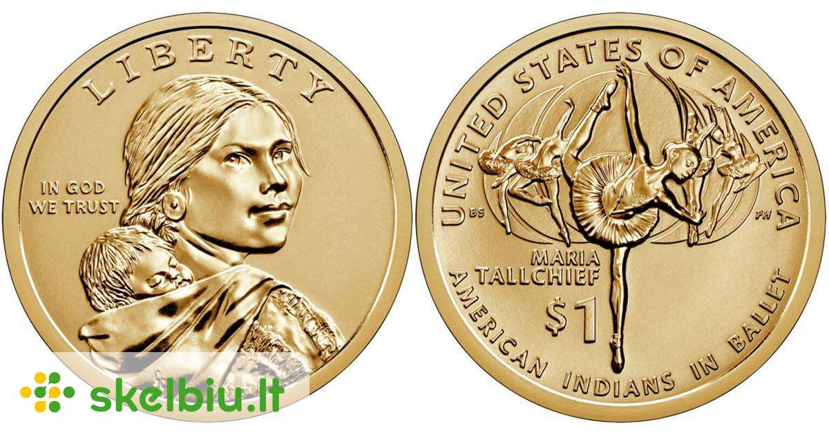 JAV 1 Doleris, 2023 Indėnai, Maria Tallchief - Skelbiu.lt