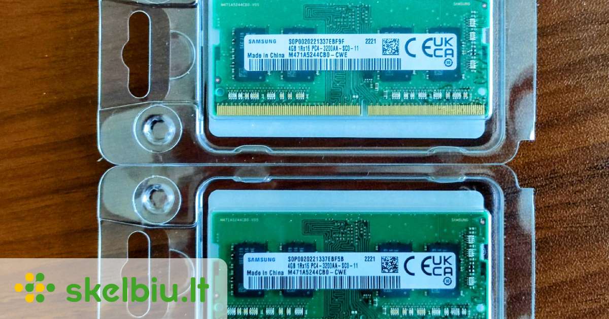 ram ddr4 2x4 gb 3200 skelbimai - Skelbiu.lt