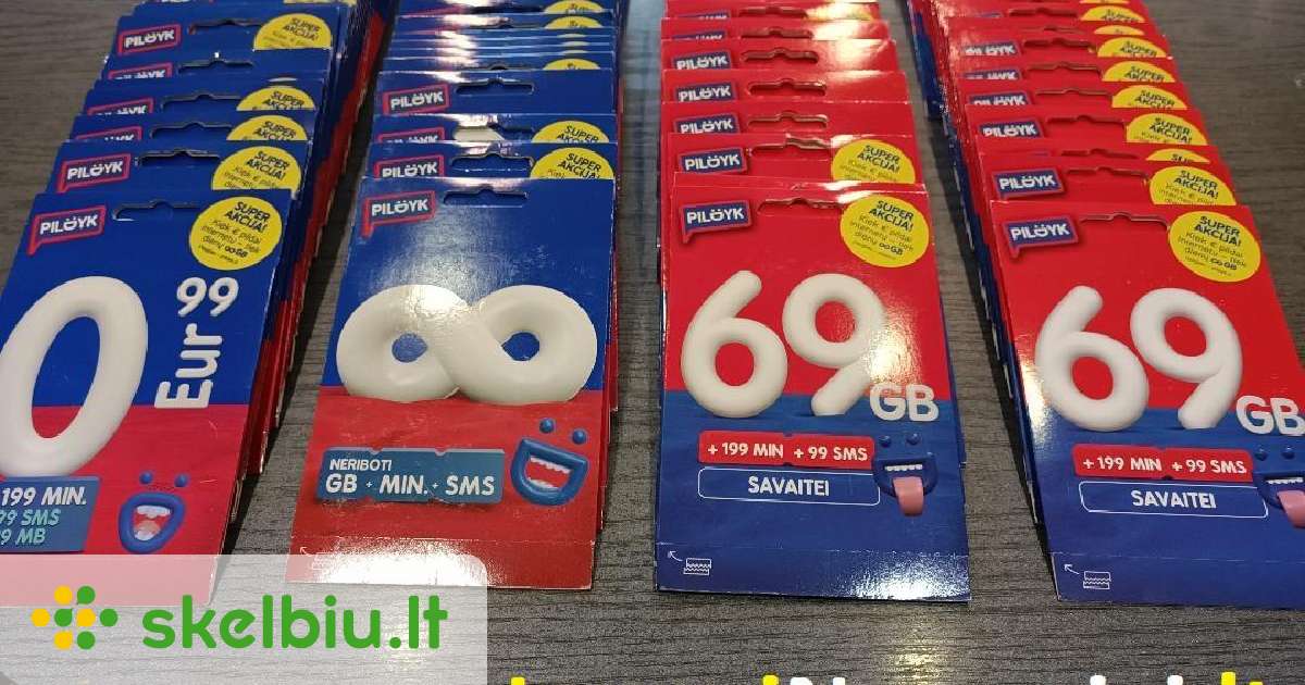 Tele2 Pildyk Numeriai - Nauji. Naujos pakuotės. - Skelbiu.lt