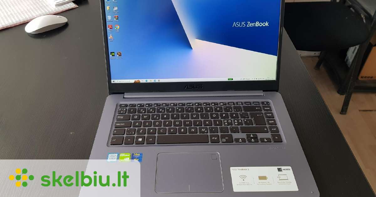 Asus S510, i5-8250, 15.6 Fhd, 256+1tb, Mx150 2gb - Skelbiu.lt
