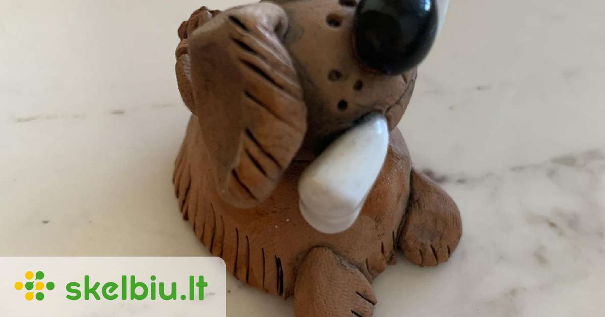 Skulpturėlė šuniukas su kaulu - Skelbiu.lt