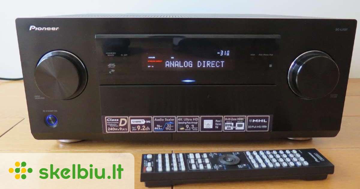 Pioneer Sc-lx57-k Resyveris-stiprintuvas 9.2x240w - Skelbiu.lt