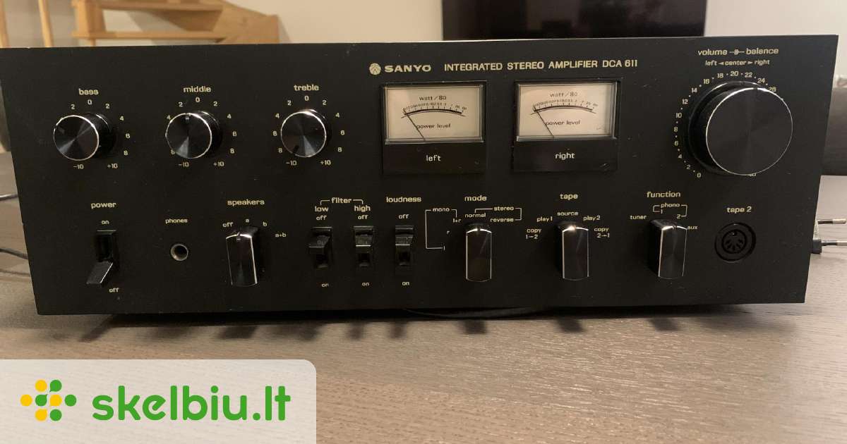 Sanyo integrated stereo amplifier dca 611 - Skelbiu.lt