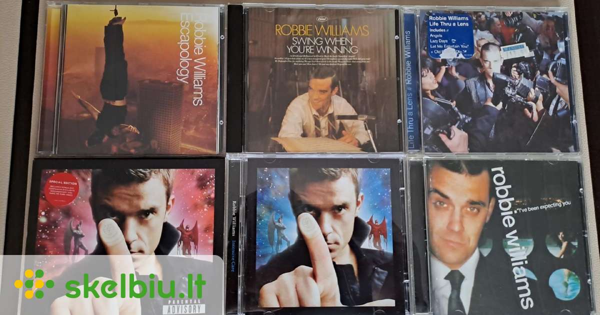 Robbie Williams CD albumai originalūs - Skelbiu.lt