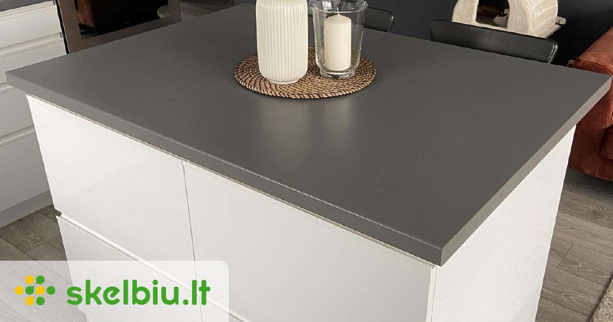 Virtuvės sala - stalas su kėdėmis - Skelbiu.lt