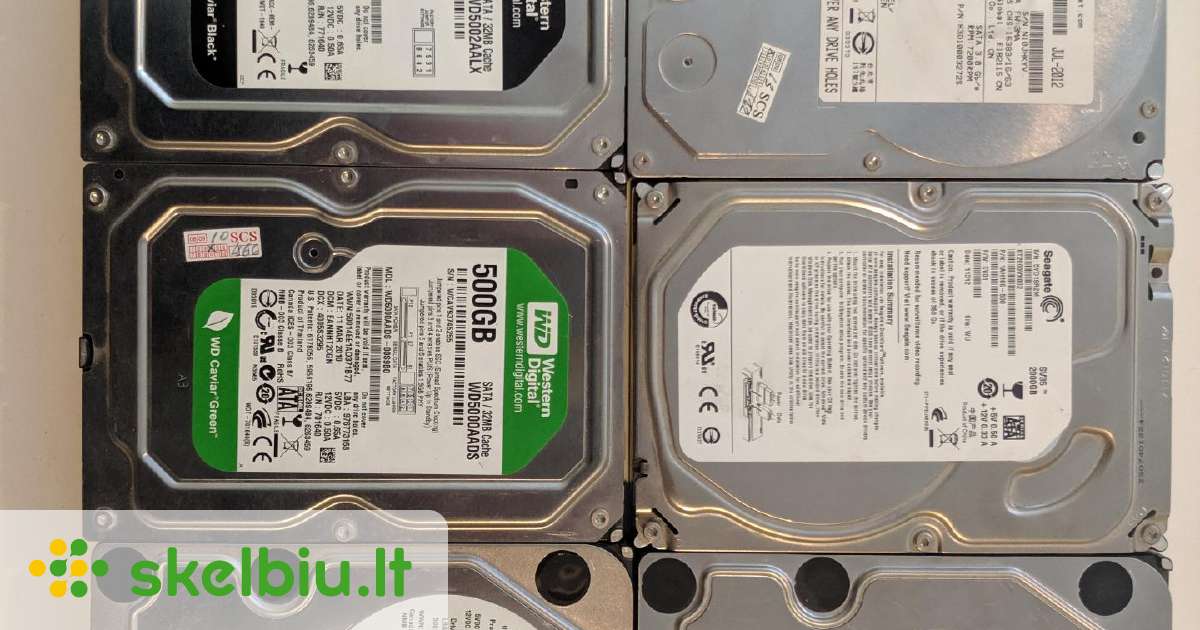 Kietieji diskai 3.5" HDD 500gb, 1tb, 2tb - Skelbiu.lt