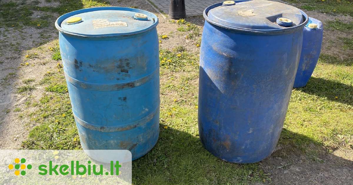 Tvarkingos 200 litrų talpos plastikinės statinės - Skelbiu.lt