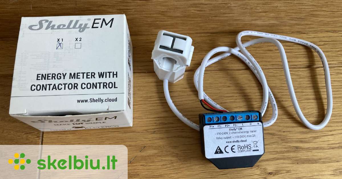 Shelly Em Energy Meter with contactor control - Skelbiu.lt