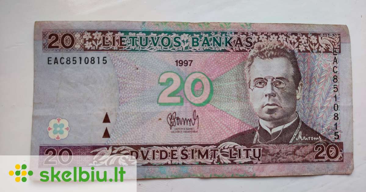 20 litu 1997 metu - Skelbiu.lt