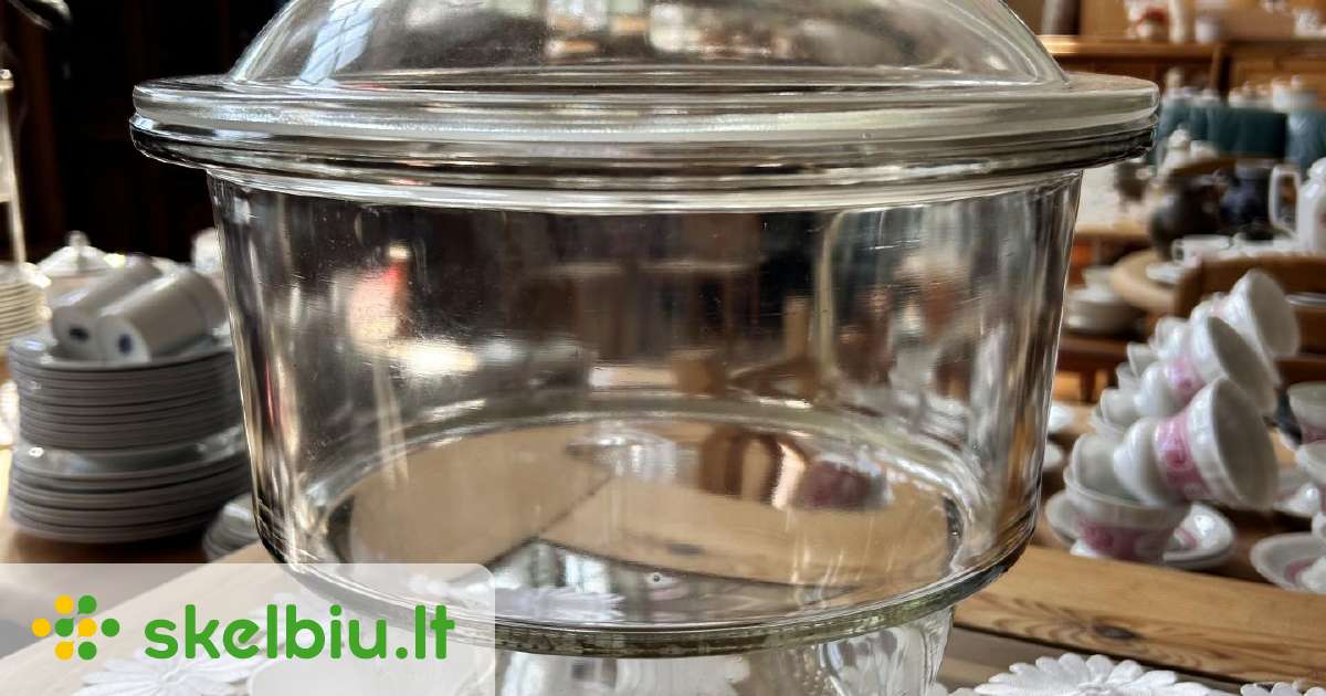 Didelis stiklinis indas - Skelbiu.lt