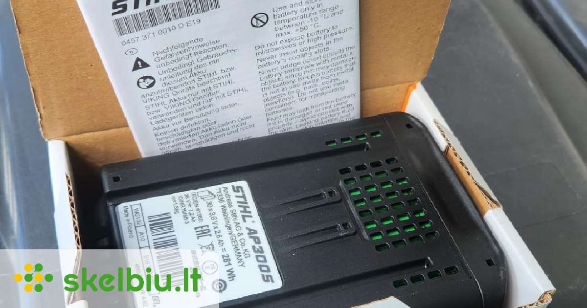 Parduodamas Stihl Ap 300 S akumuliatorius - Skelbiu.lt