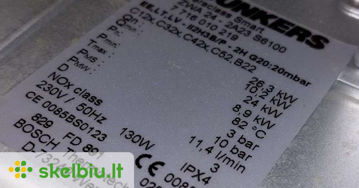 Momentinis dujinis katilas Junkers Zwa-24 - Skelbiu.lt